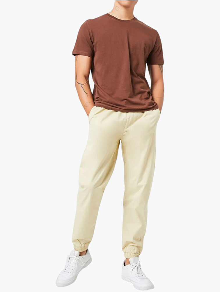MyRunway | Shop Forever 21 Khaki Drawstring Waist Joggers for Men from MyRunway.co.za